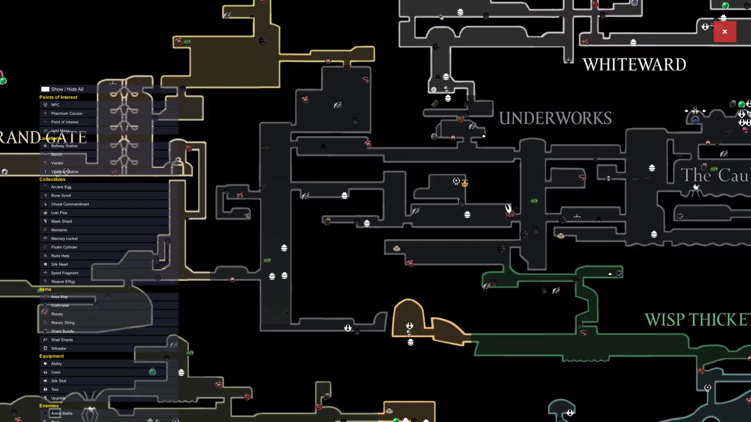 Hollow Knight: Silksong Interactive Map Mod v0.0.7 | MegaGames