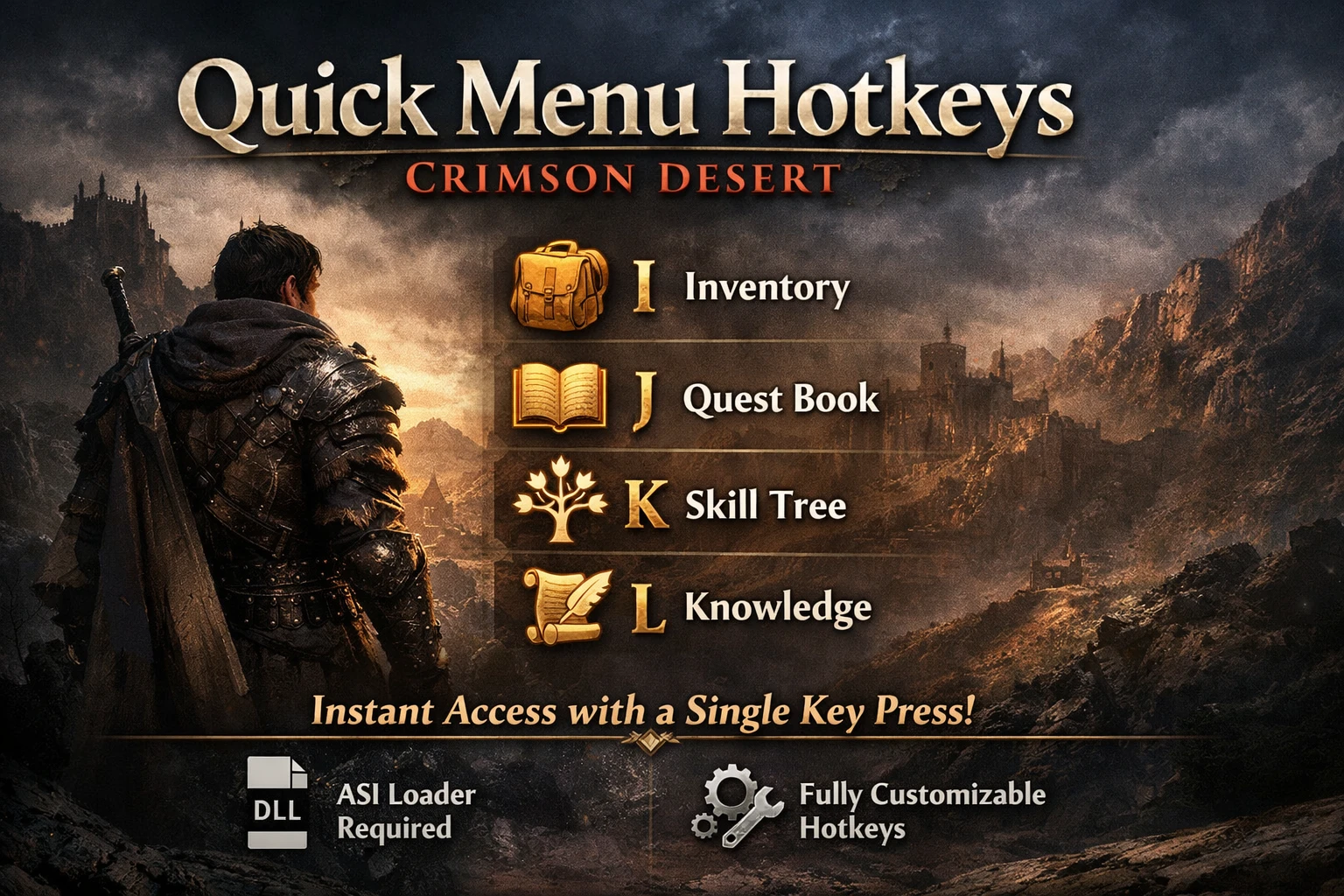 Crimson Desert Quick Menu Hotkeys Mod v1.4 | MegaGames